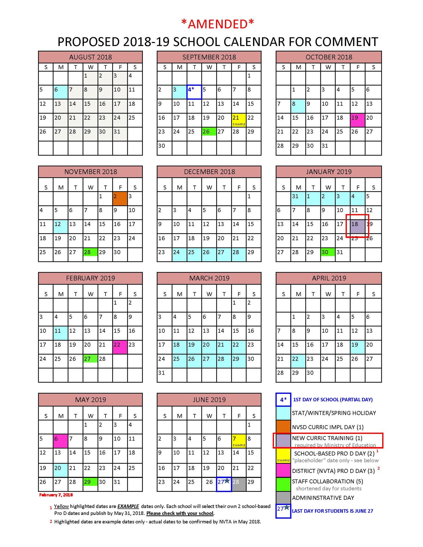 District Calendar - North Vancouver School District