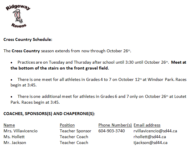 Athletics - Ridgeway Elementary